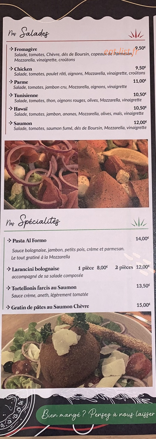 La Rustica à Cousolre - menu et photos