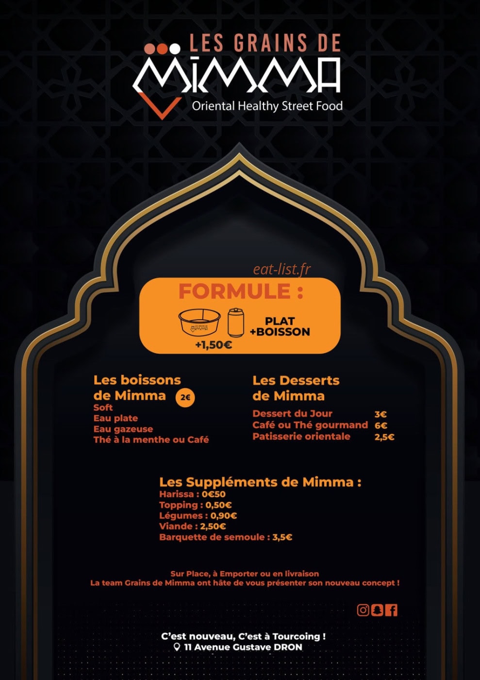 Les Grains de Mimma à Tourcoing - menu et photos