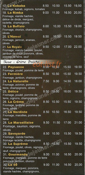 Pizza Rif à Saint Amand Les Eaux - menu et photo