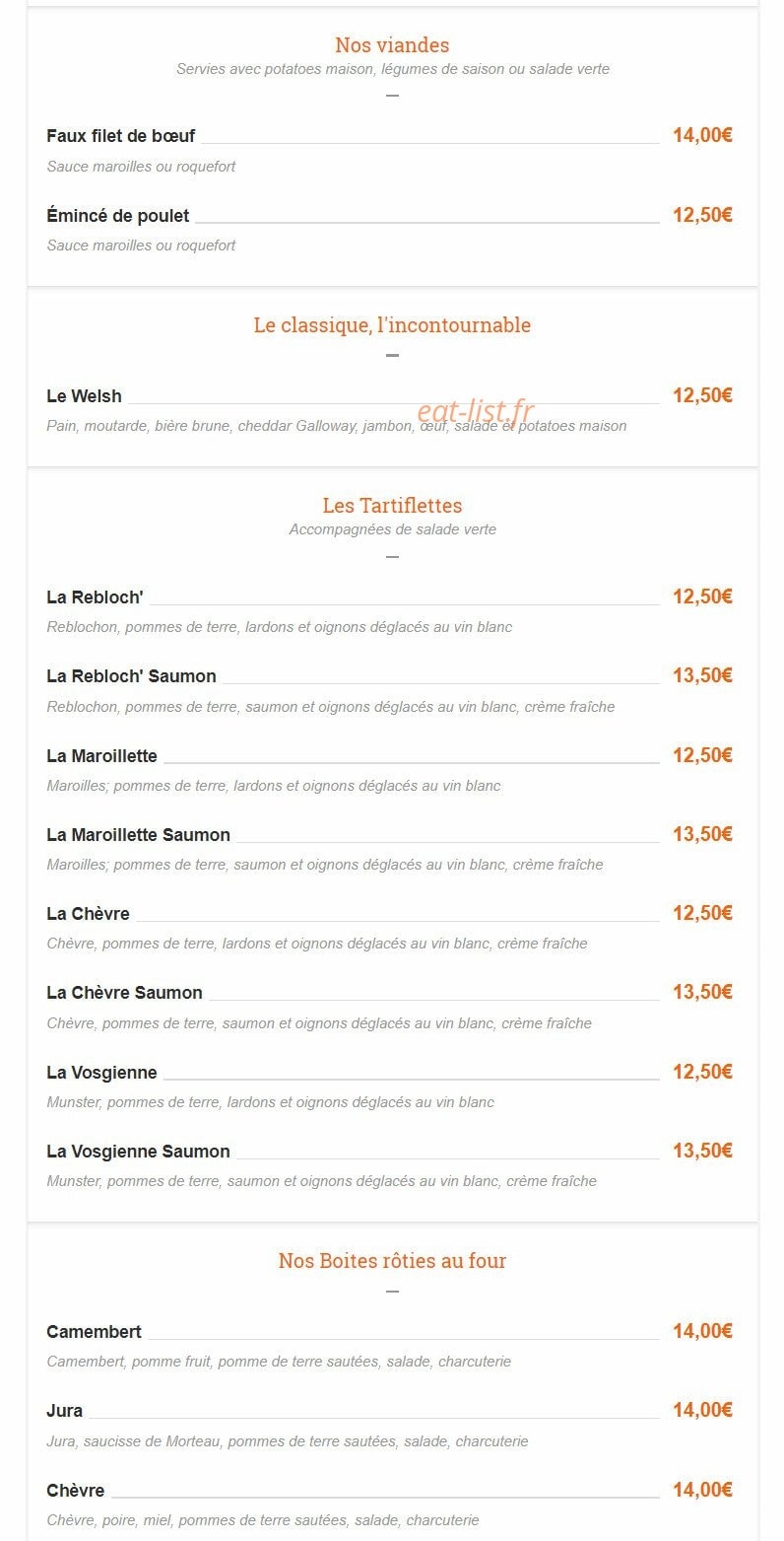 La Tentation du Renard à Armentieres - menu et photos
