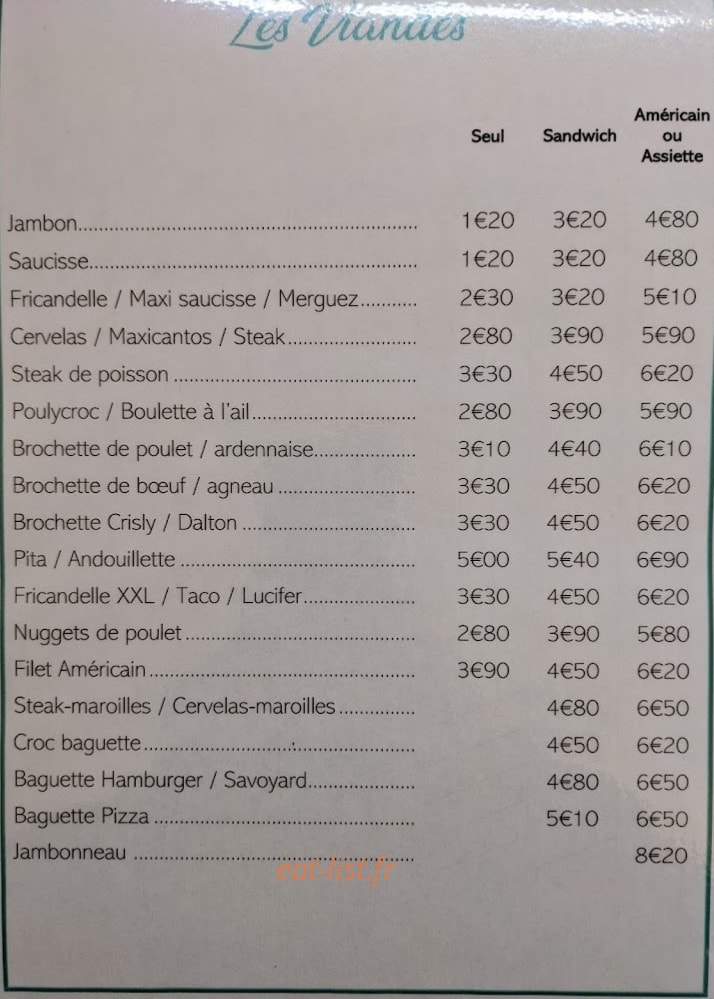 Delhaye Angot Sylvie à Avesnes sur Helpe - menu et photos