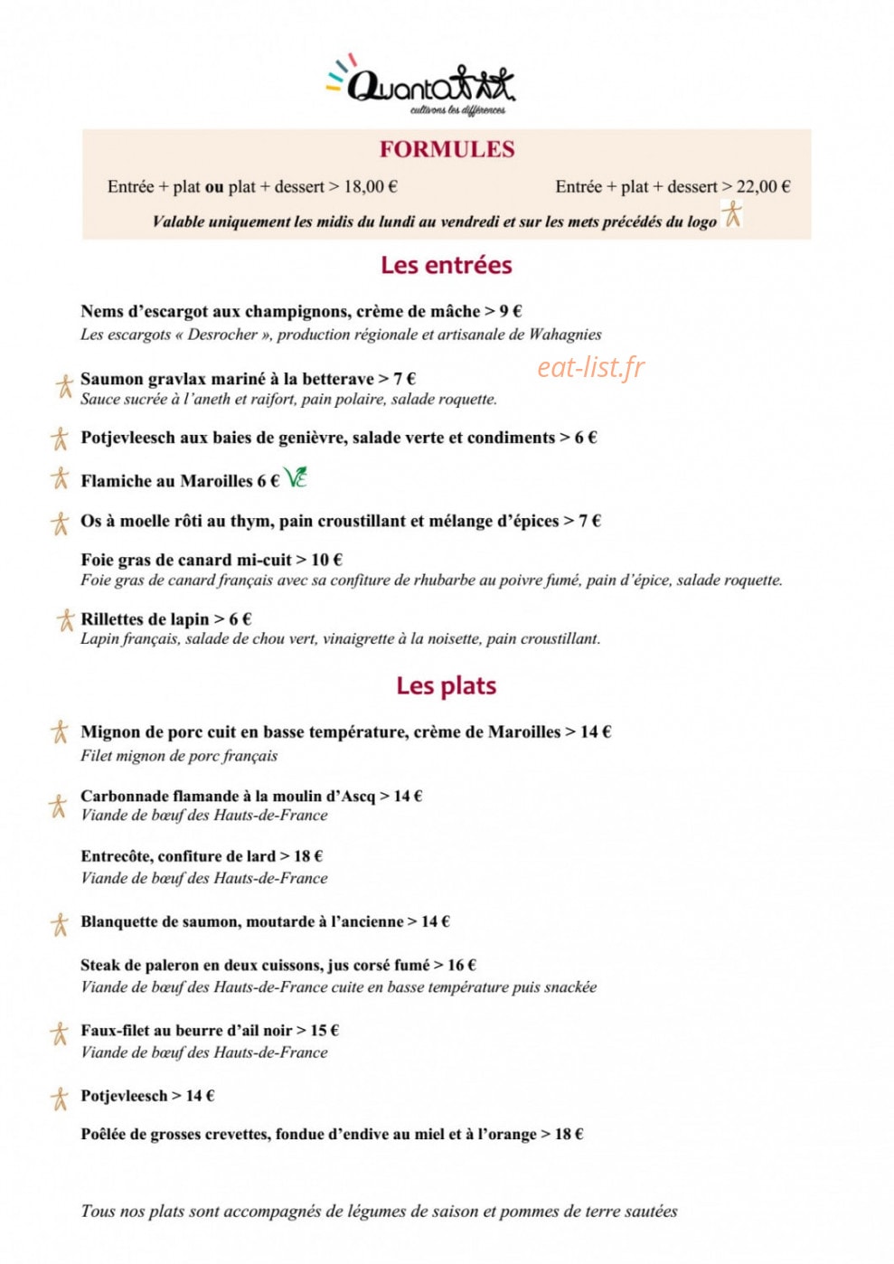 Quanta à Villeneuve d'Ascq - menu et photos