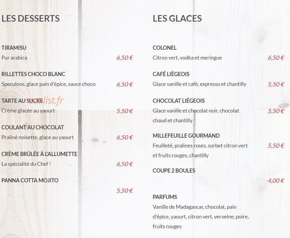 L'Estaminet De L'Allumette à Bouvines - menu et photos
