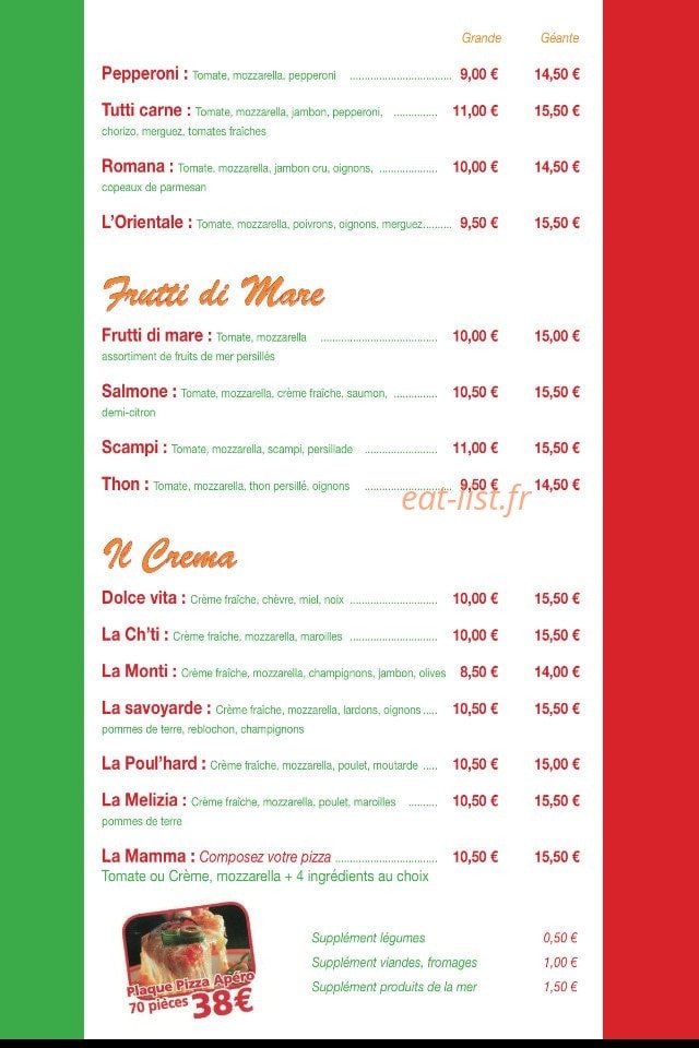 Dolce Pizza à Saint Saulve - menu et photos