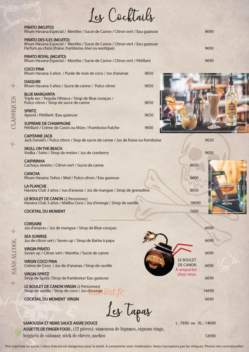 Pirates Paradise à Neuville en Ferrain - menu et photos