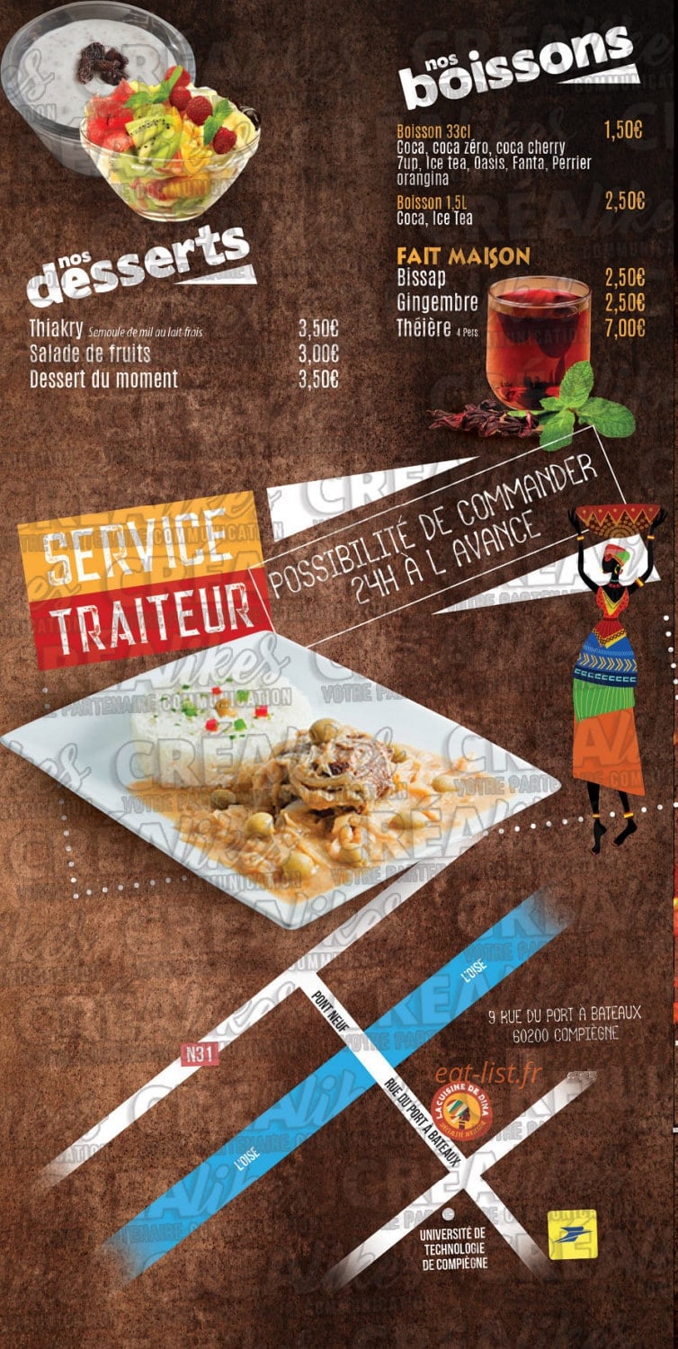 La Cuisine de Dina à Compiegne - menu et photos