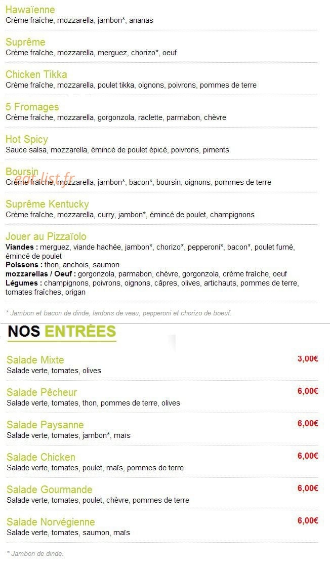 Pizza King à Chambly - menu et photos