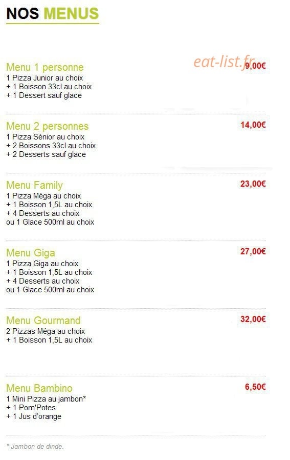Pizza King à Chambly - menu et photos