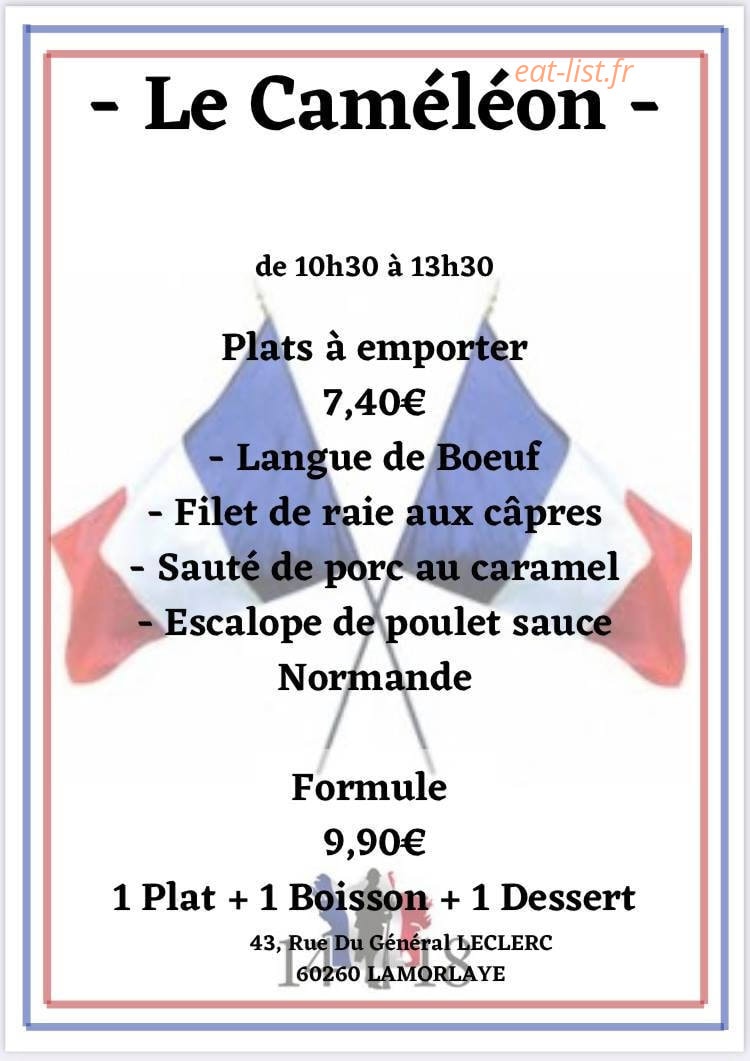 Le Caméléon à Lamorlaye - menu et photos