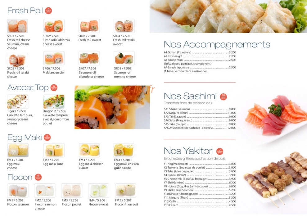 Osaka à Lamorlaye - menu et photos