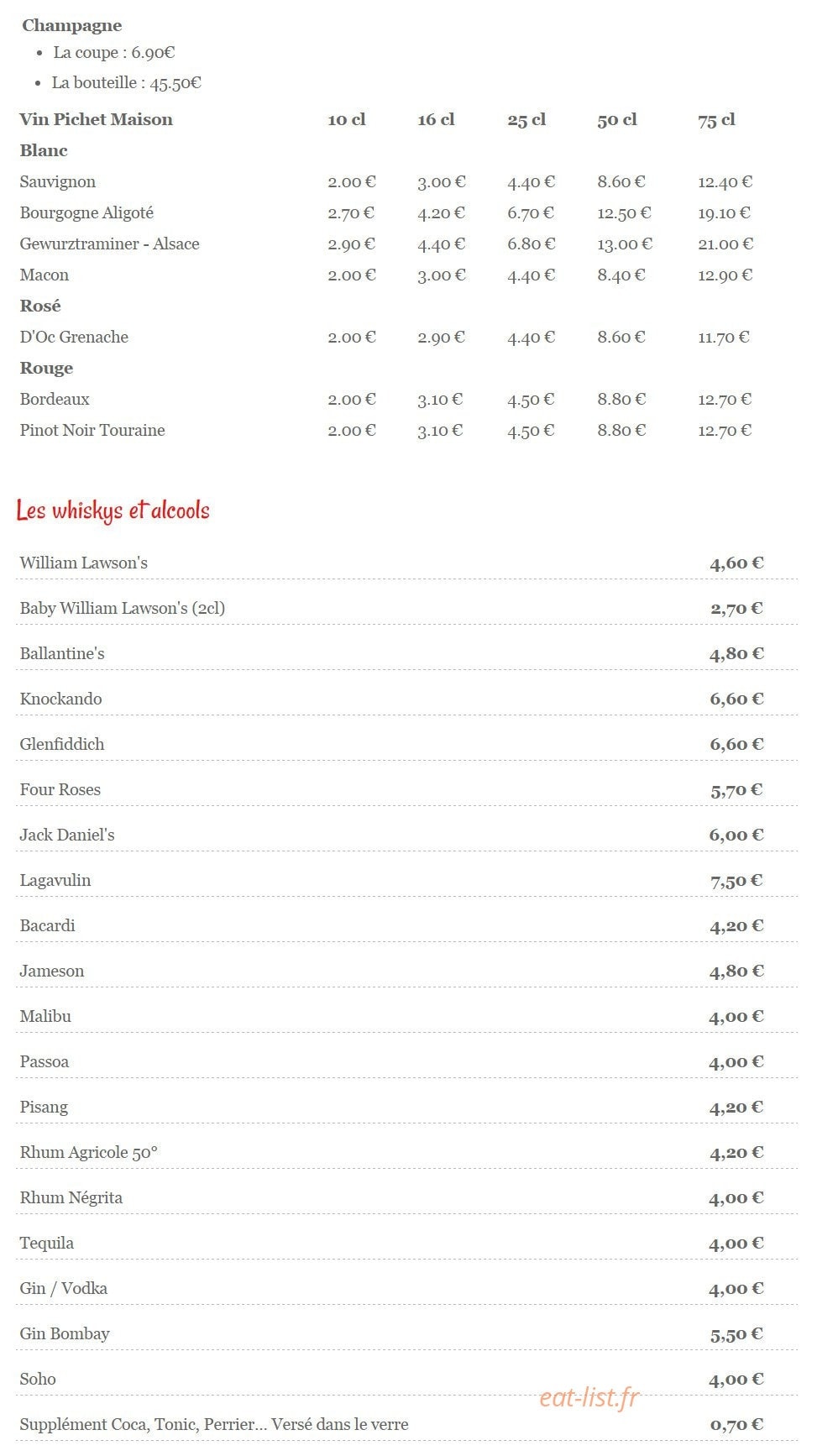 Café de la Tour à Calais - menu et photos