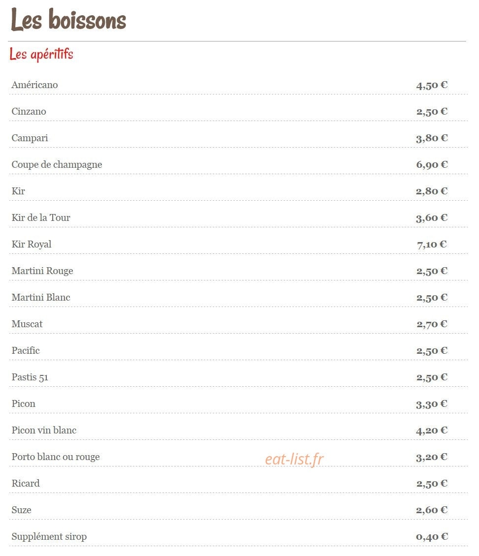 Café de la Tour à Calais - menu et photos
