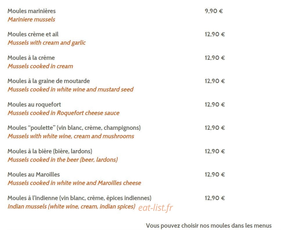 Hotel Restaurant de la Plage à Calais - menu et photos