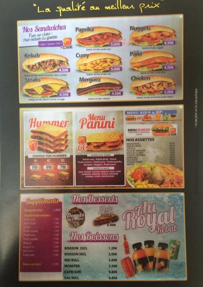 Au Royal Kebab à Boulogne Sur Mer - menu et photos
