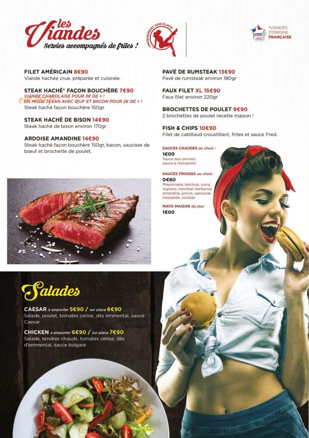 Chez Amandine à Frevent - menu et photos