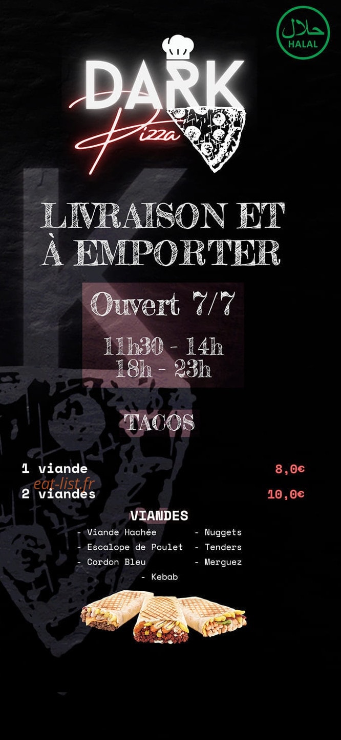Pizza Dark à Arques - menu et photos