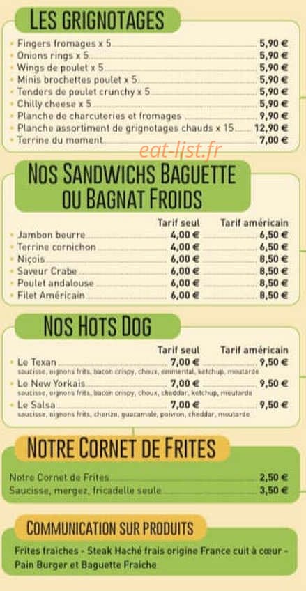 French Fries Diner à Lievin - menu et photos