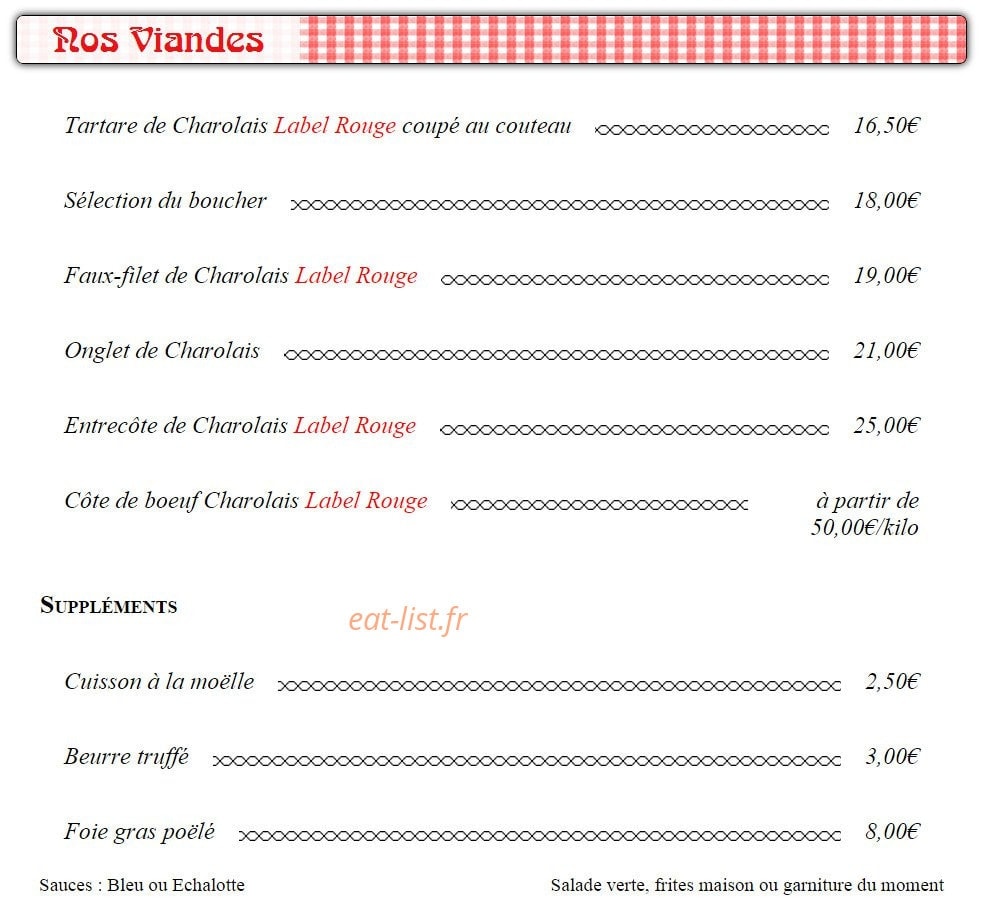 La Vache Qui Tète à Clermont Ferrand - menu et photos