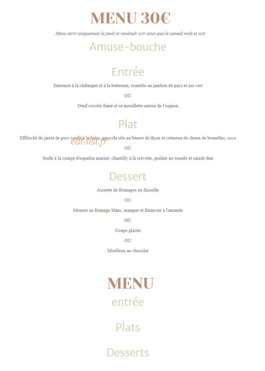 L'alternative à Thiers - menu et photos