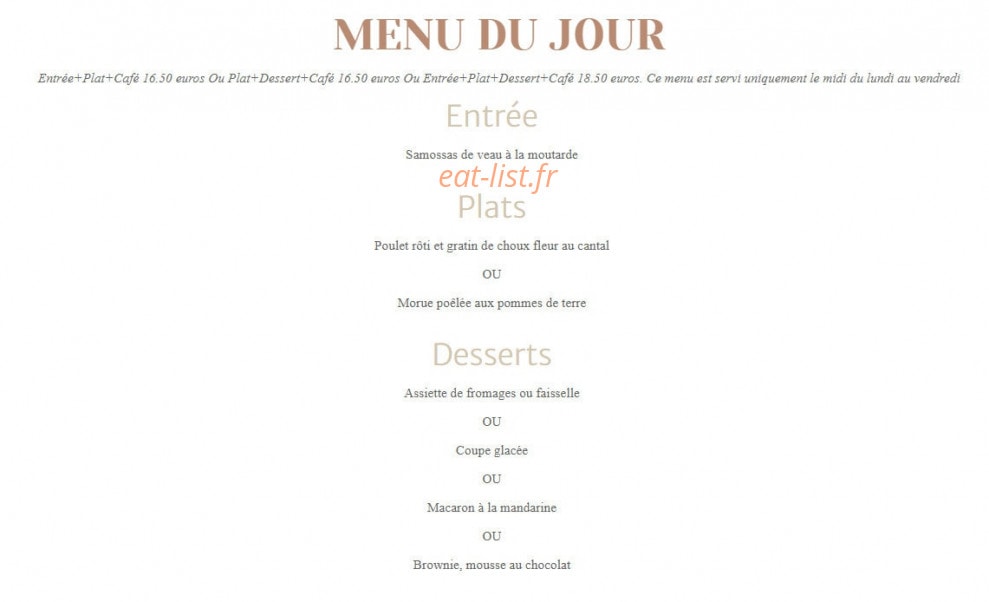 L'alternative à Thiers - menu et photos