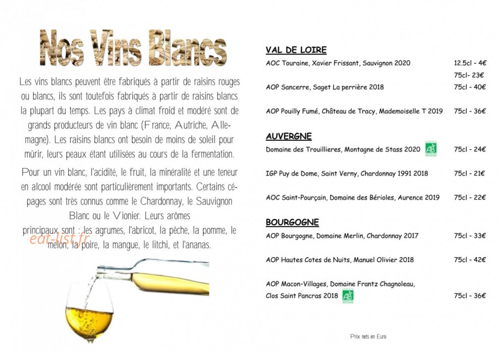 Les briques Rouges à Veyre Monton - menu et photos