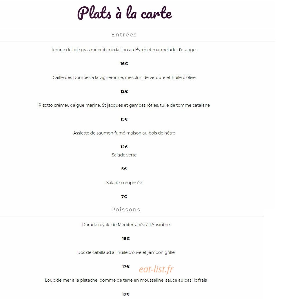 Le patio catalan à Thuir - menu et photos