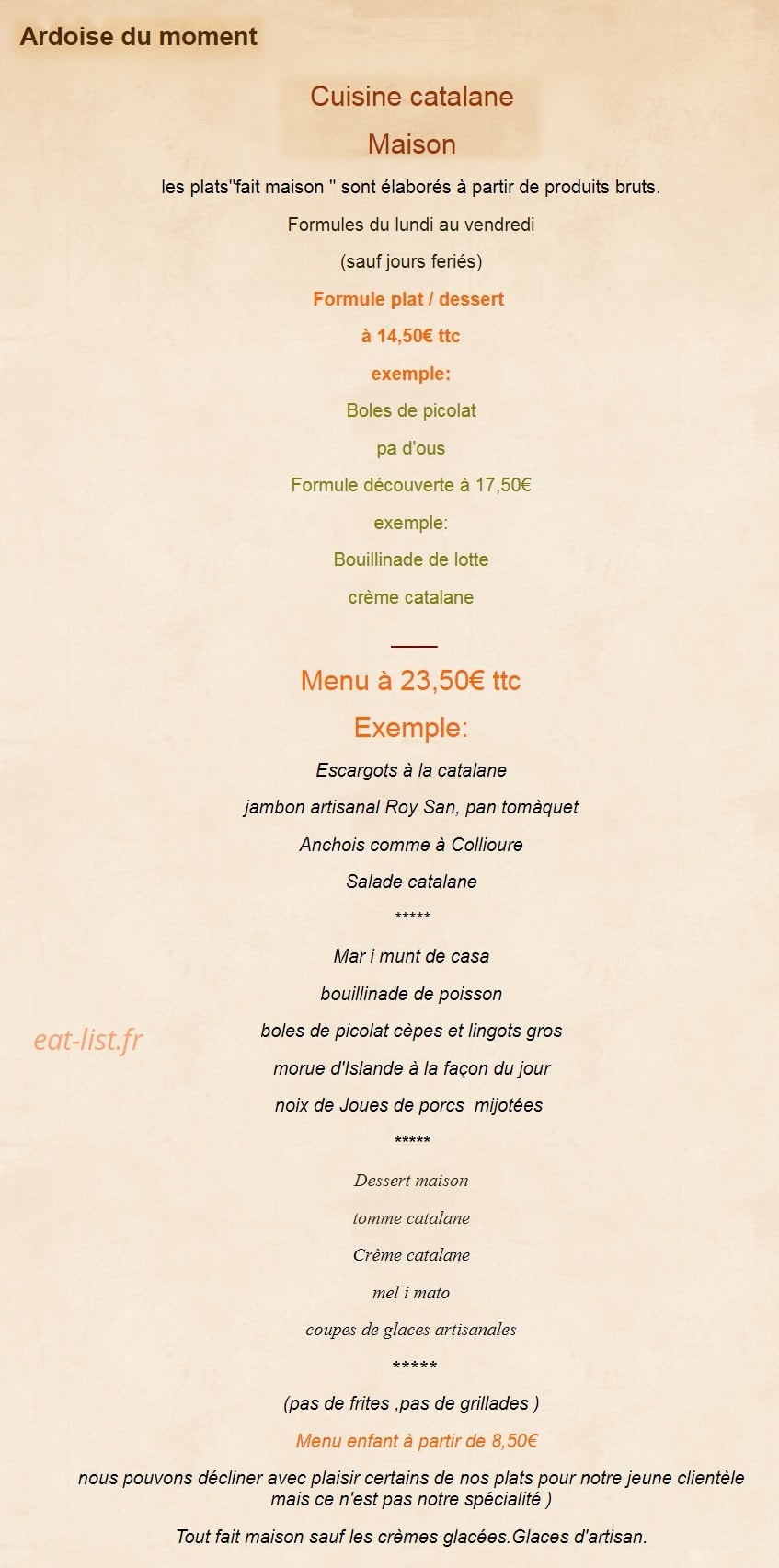 La Loge à Salses Le Chateau - menu et photos