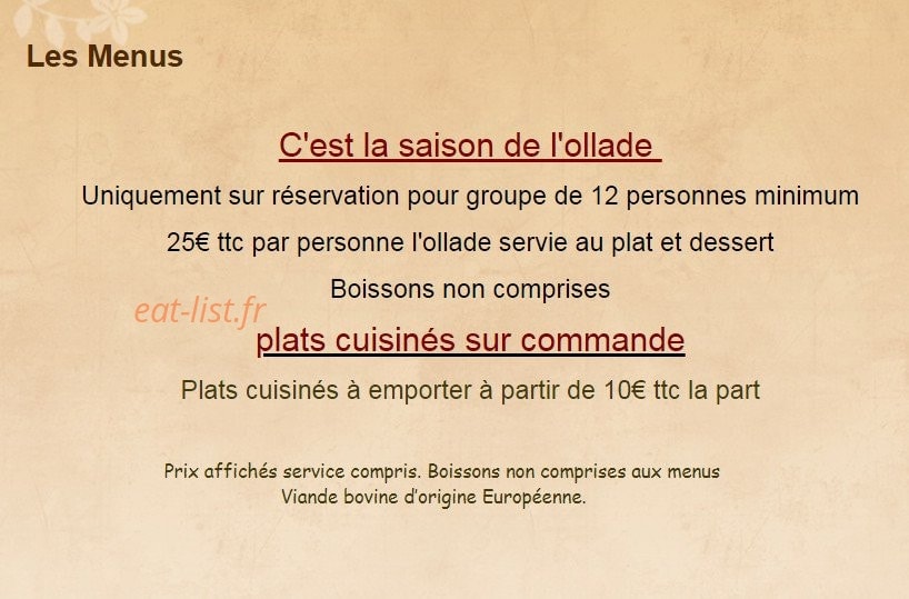 La Loge à Salses Le Chateau - menu et photos