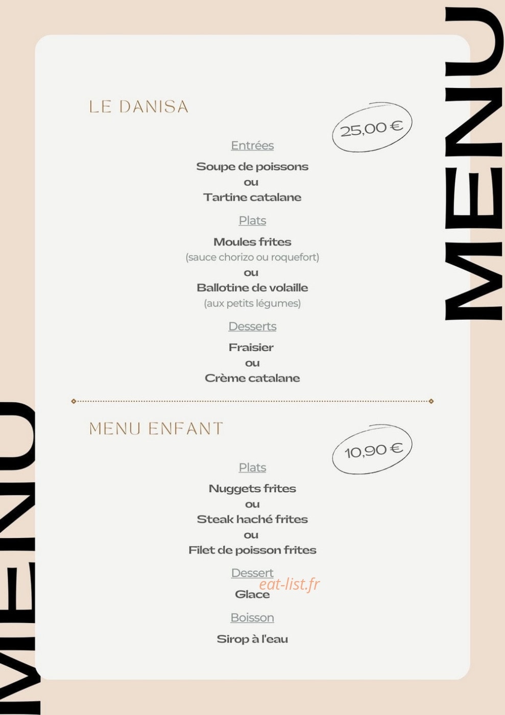 Le Danisa à Saint Cyprien - menu et photos