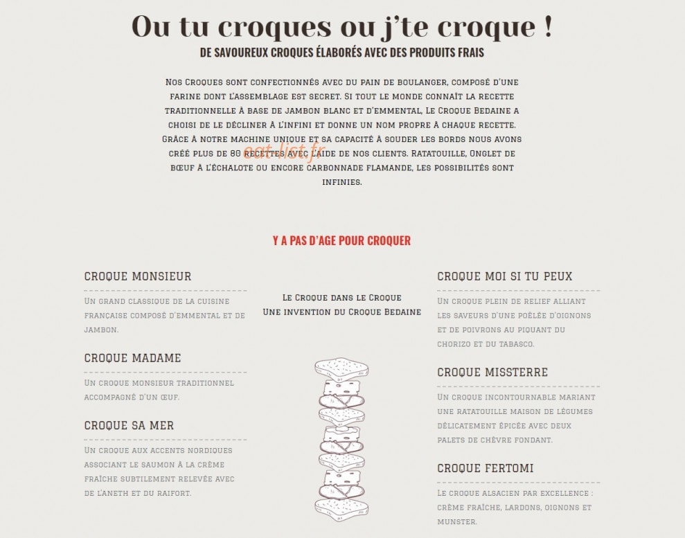 Le Croque Bedaine à Strasbourg - menu et photos