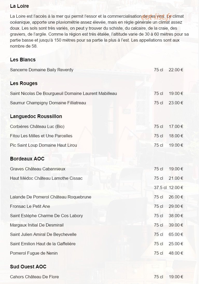 Au Wacken à Schiltigheim - menu et photos