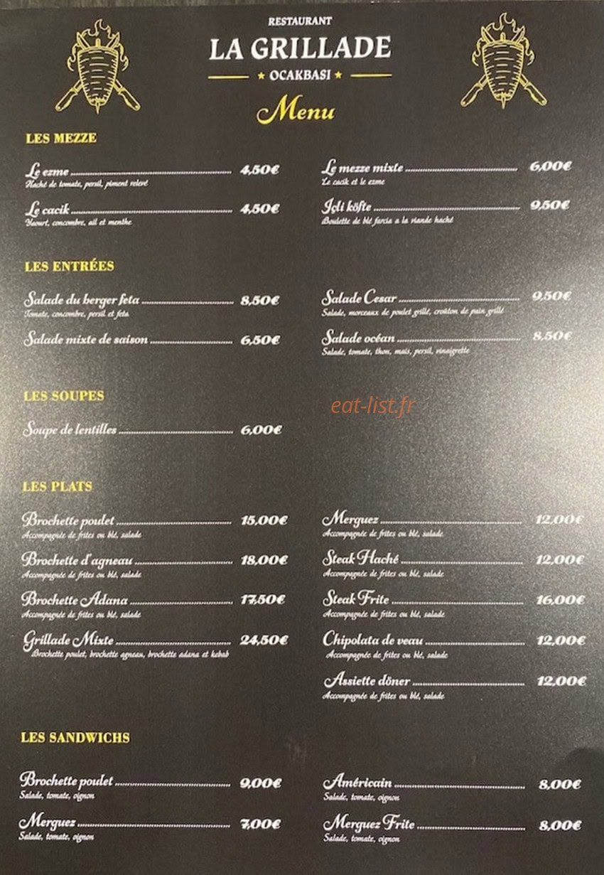 La Grillade Ocakbasi à Haguenau - menu et photos