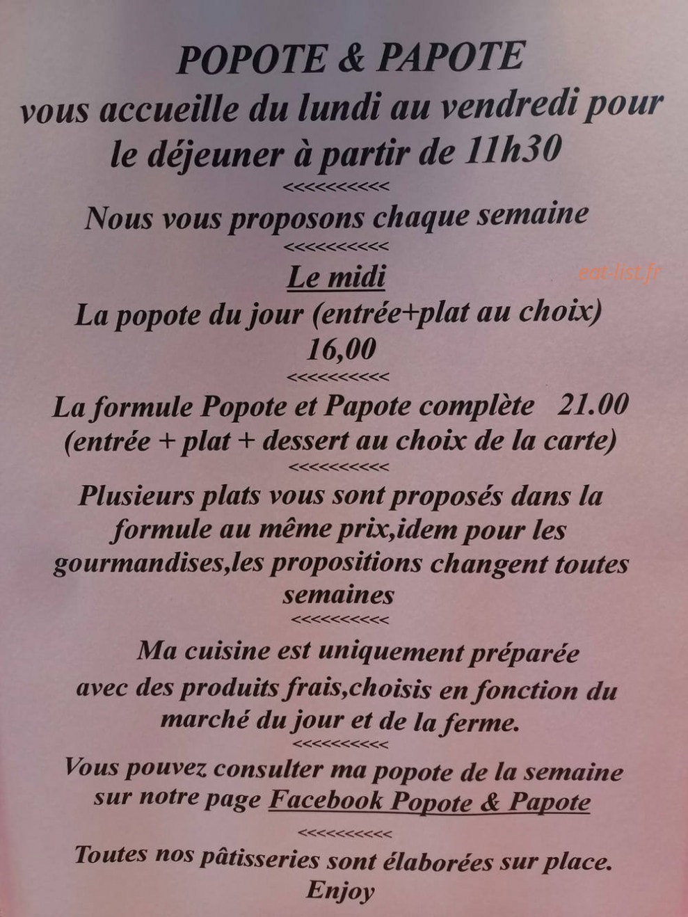 Popote & Papote à La Wantzenau - menu et photos