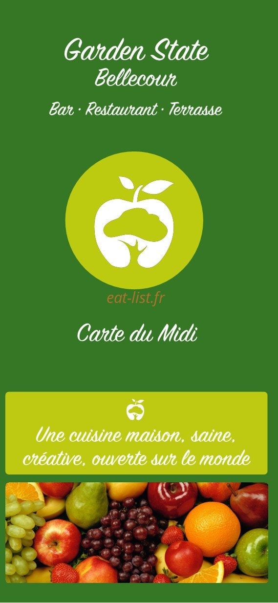 Garden State à Lyon 2 - menu et photos