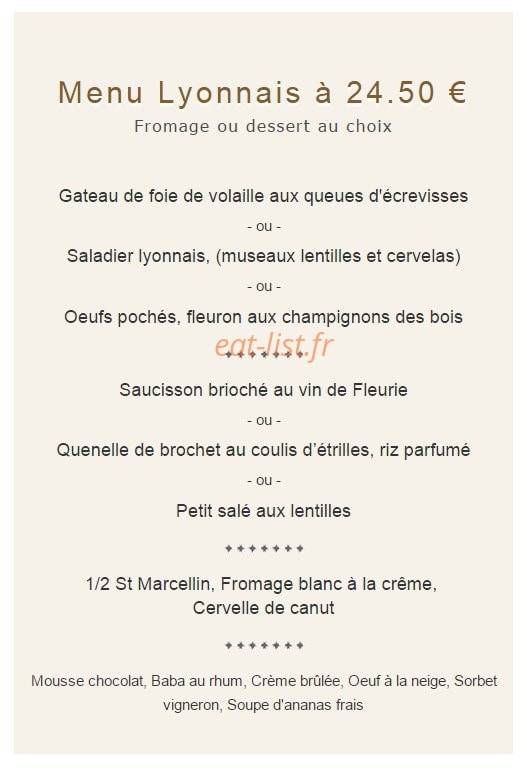 Le Layon à Lyon 2 - menu et photos