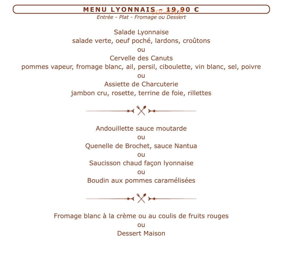Chez Louise à Lyon 5 - menu et photos