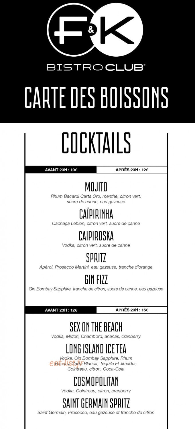 F&K à Lyon 6 - menu et photos