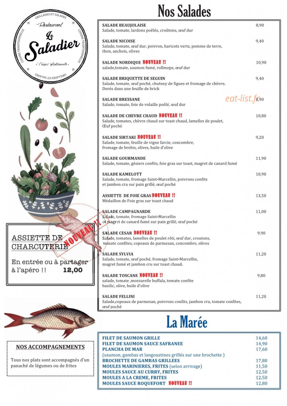 Le Saladier à Villefranche sur Saone - menu et photos