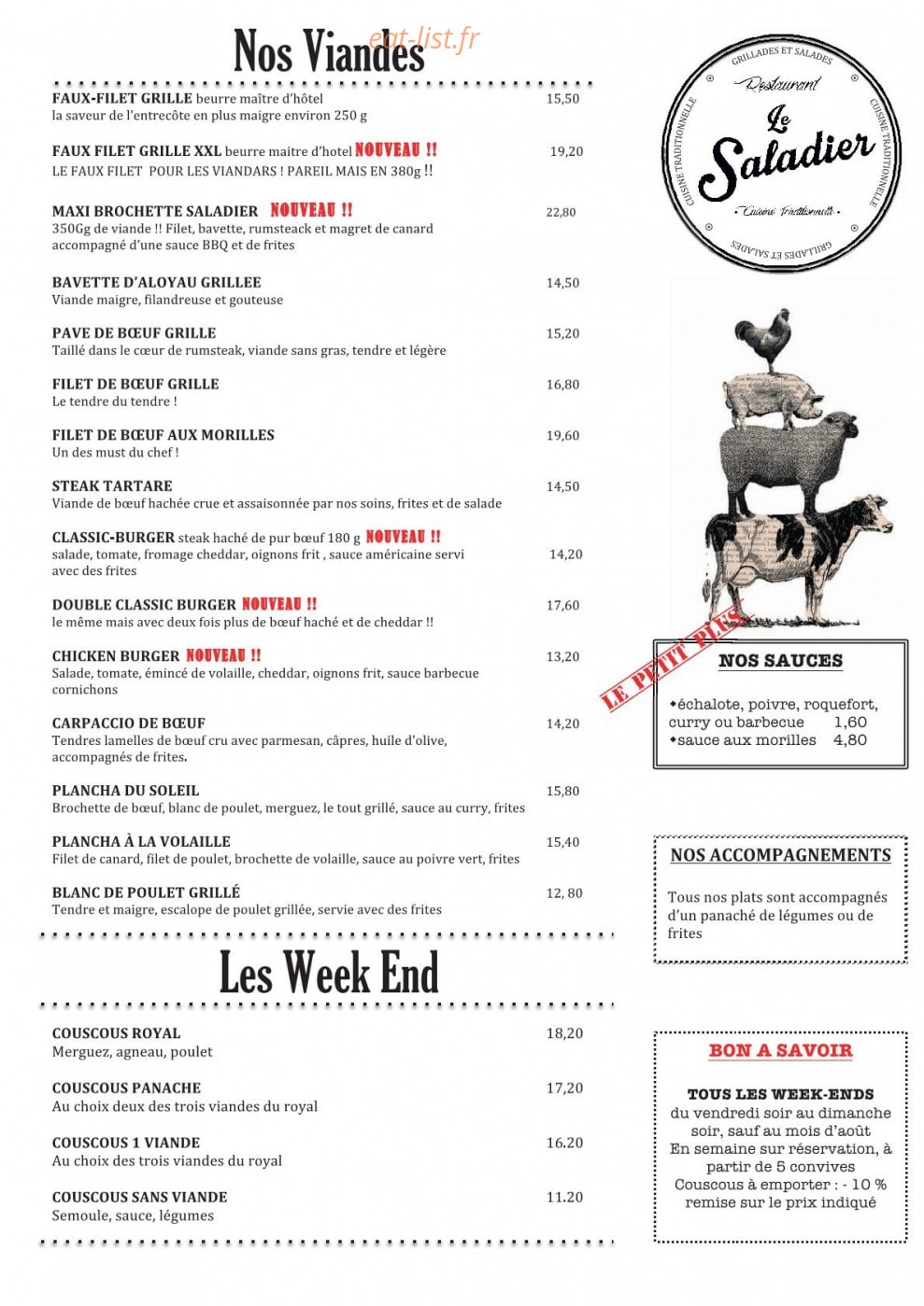 Le Saladier à Villefranche sur Saone - menu et photos