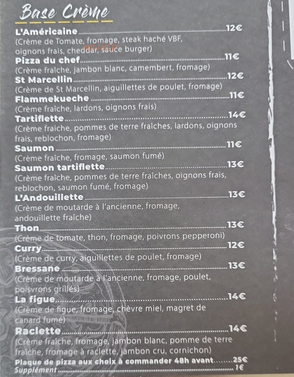 Mc pizza à Mornant - menu et photos