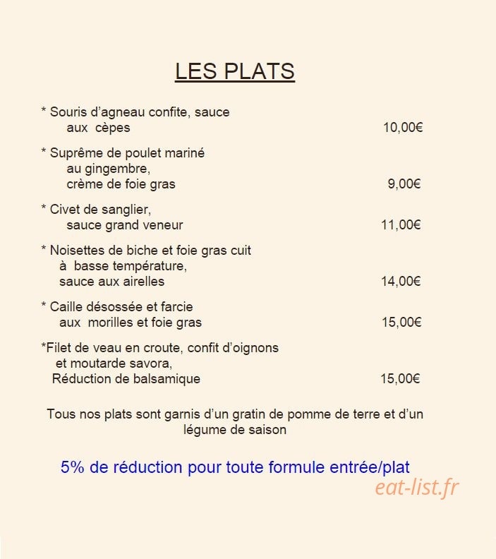 Le petit meunier à Messimy - menu et photos