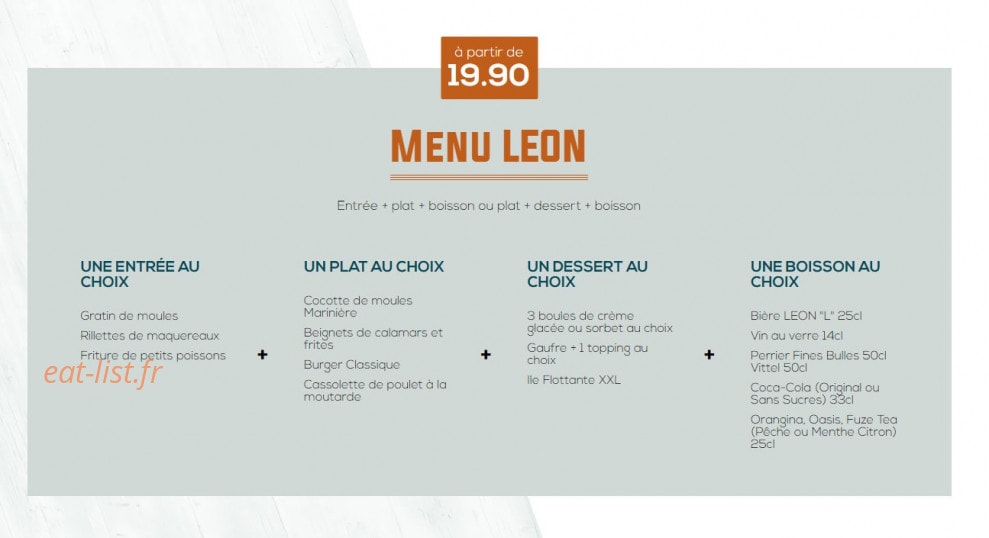 Léon à Saint Priest - menu et photos