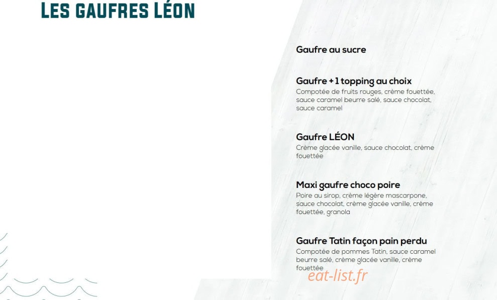 Léon à Chalon sur Saone - menu et photos