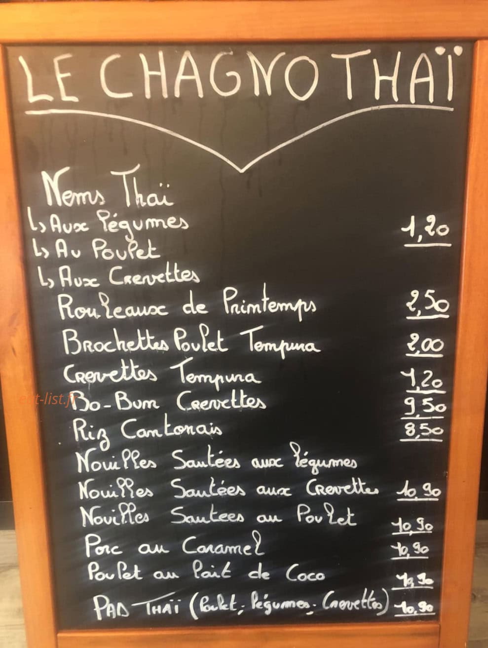 Le Chagnothai à Chagny - menu et photos