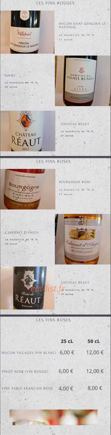 La Jouvence à Saint Gengoux le National - menu et photos