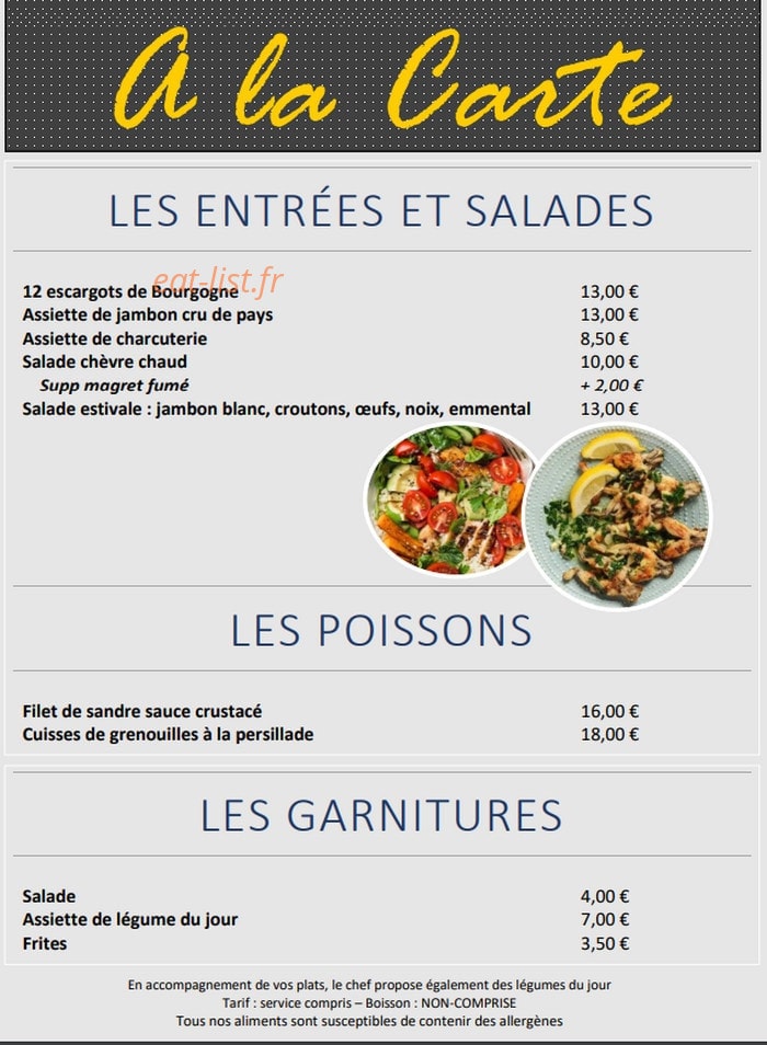 La Jouvence à Saint Gengoux le National - menu et photos