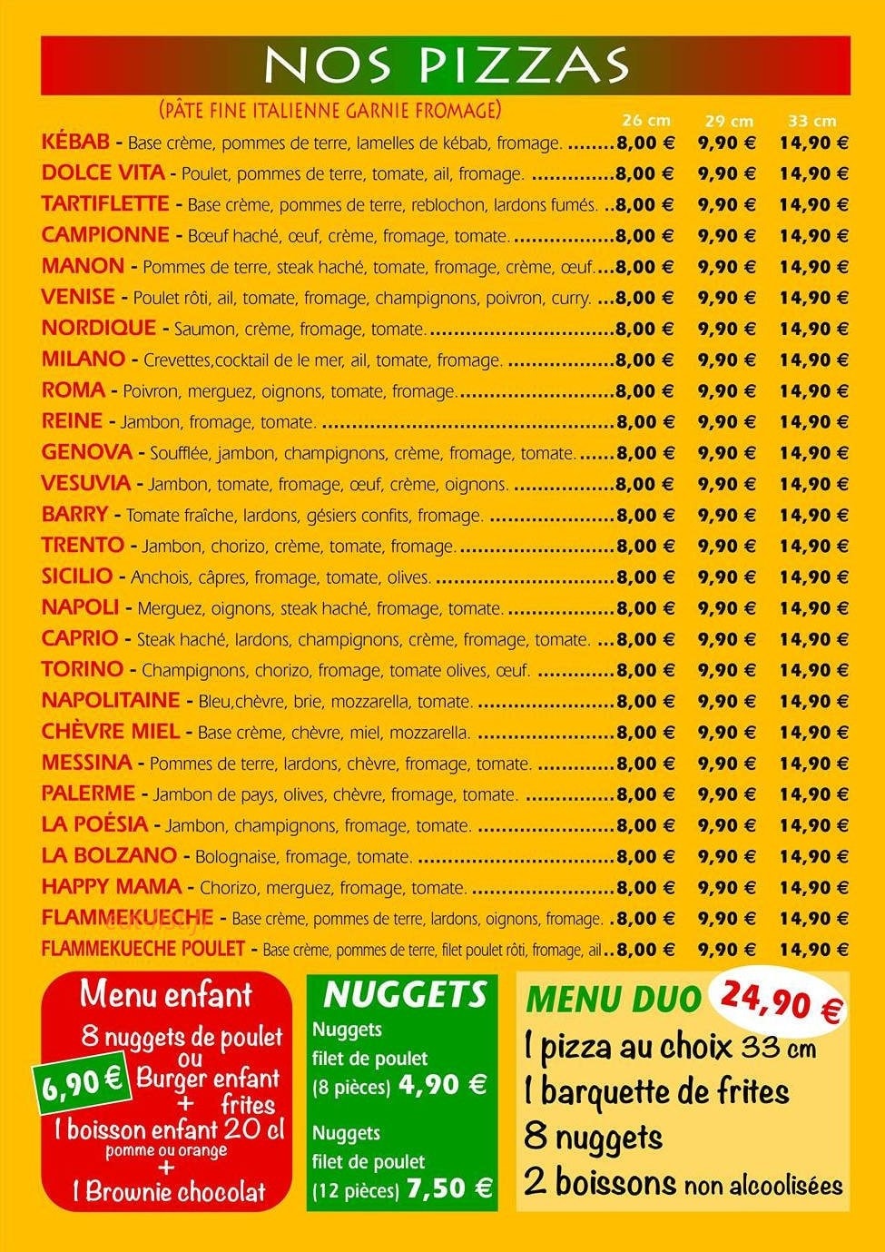 Pizza Dome à Sable Sur Sarthe - menu et photos