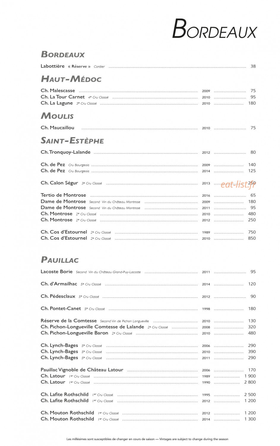 Le Tremplin à Courchevel - menu et photos
