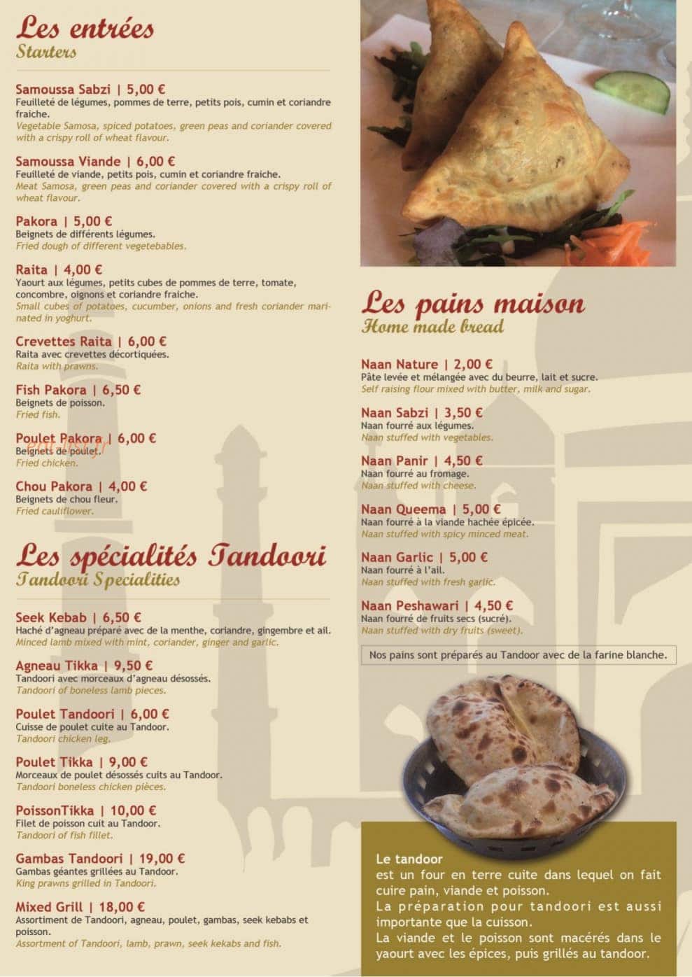 Raj Mahal à Albertville - menu et photos