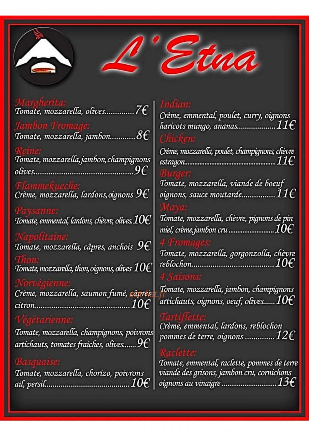 L'Etna à Veigy Foncenex - menu et photos